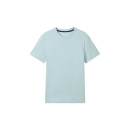 Tom Tailor Herren Basic T-Shirt, blau, Uni, Gr. XXL