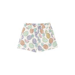 Tom Tailor Mädchen Sweat-Shorts mit Allover-Print, weiß, Allover Print, Gr. 116/122