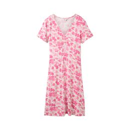 Tom Tailor Damen Jerseykleid, rosa, Allover Print, Gr. 36