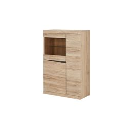 Höffner Highboard Turino ¦ holzfarben ¦ Maße (cm): B: 86 H: 131 T: 40