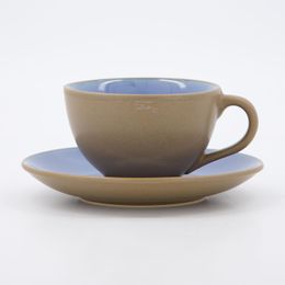 TK Maxx Blau-braune Tasse mit Untertasse