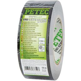 Petec - Uni Gewebeband 50 m x 48 mm Schwarz