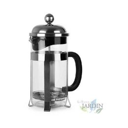 Französische Plunger-Kaffeemaschine aus Orbegozo Borosilikatglas. Fassungsvermögen 1000ml.