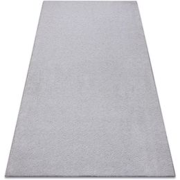 RUGSX Teppich Teppichboden velvet micro grau 90 eben, glatt, einfarbig grey 200x450 cm