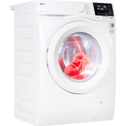 A (A bis G) AEG Waschmaschine "LR6A668" Waschmaschinen ProSense Mengenautomatik​ - spart bis 40% Zeit, Wasser und Energie weiß