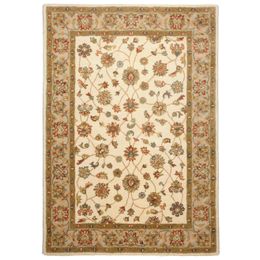 Wollteppich Theko "Royal Ziegler 503" Teppiche Gr. B: 90cm, 14mm, L: 160cm, beige reine Wolle, handgetuftet, Orient-Optik, mit Bordüre