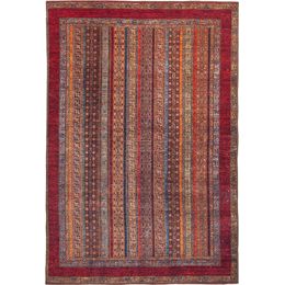 Teppich me gusta "Faye 425" Teppiche Gr. B: 230 cm 1 St., 6 mm, L: 330 cm, bunt (multi, rot) Flachgewebe, gedrucktes Motiv, Wohnzimmer