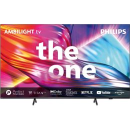 Philips LED-Fernseher, E (A-G), Fernseher, grau (anthrazit), 75