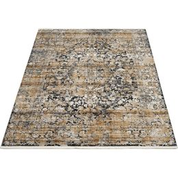 Teppich OCI DIE TEPPICHMARKE "IMPRESSION SODA" Teppiche Gr. B: 240cm, 8mm, L: 340cm, grau (grau, goldfarben)