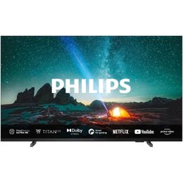 F (A bis G) Philips LED-Fernseher Fernseher grau (anthrazit)