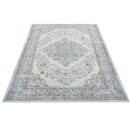 Teppich Gallery M BRANDED BY MUSTERRING "Bordüre" Teppiche Gr. B: 140 cm 1 St., 5 mm, L: 200 cm, blau (ocean) Flachgewebe, Chenille, Wohnzimmer