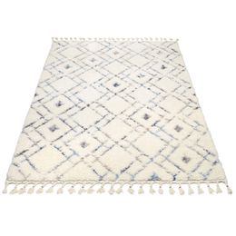 Teppich Gallery M BRANDED BY MUSTERRING "BOHO" Teppiche Gr. B: 200 cm 1 St., 12 mm, L: 290 cm, beige (creme, blau)