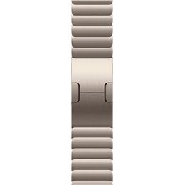 Apple Smartwatch-Armband "Gliederarmband" Uhrenarmbänder Gr. 15-20 cm, beige (natur)