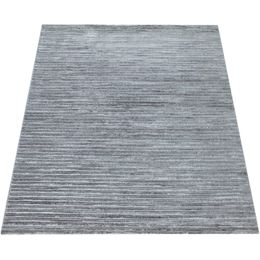 Teppich Paco Home "Tivago 000" Teppiche Gr. B: 120 cm 1 St., 16 mm, L: 170 cm, grau Kurzflor, einfarbig und mit Streifen, Wohnzimmer