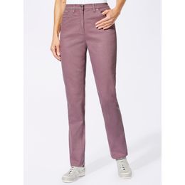 Stretch-Jeans Casual Looks Gr. 22, Kurzgrößen, lila (mauve) Damen Jeans