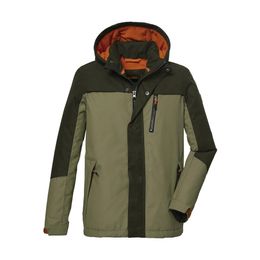 Outdoorjacke Killtec "KOW 133 BYS JCKT" Gr. 152, grün (khaki), Kinder, Obermaterial: 88% Polyester 12% Baumwolle, Innenfutter: 100% Polyester, Füllung: 100% Polyester, Jacken