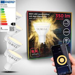 B.K.LICHT Led WiFi Leuchtmittel SmartHome Lampe dimmbar Licht Birne GU10 Alexa Google 5,5W - 20