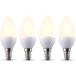 B.K.LICHT 4x led WiFi Leuchtmittel Smart Home Lampe dimmbar Birne E14 Alexa Google 5,5W - 20