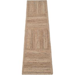 Guido Maria Kretschmer Home & Living Läufer GUIDO MARIA KRETSCHMER HOME&LIVING "Melati" Teppiche Gr. B: 67 cm 1 St., 6 mm, L: 230 cm, beige (natur) Naturprodukt aus 100% Jute,Karo mit Bordüre