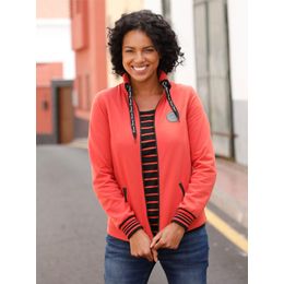 Shirtjacke Casual Looks "Sweatjacke" Gr. 38, orange (terra) Damen Shirts