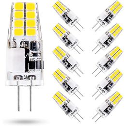 3 w G4-LED-Glühbirne, 6000 k Kaltweiß, 35 w G4-Halogenlampen-Äquivalent, ac/dc 12 v, 300 Lumen, nicht dimmbar, 10er-Pack