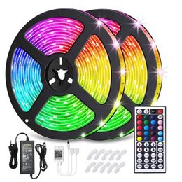 RGB-LED-Streifen-Set, 10 m, Bluetooth-App-Steuerung, 16 Millionen Farben, 44 Tasten, IP65, smd 5050,12 v, mehrfarbig