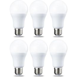 Set mit 6 LED-Lampen, Edison-Schraubsockel, E27, 12 w (entspricht 120 w), Kaltweiß, nicht dimmbare Intensität