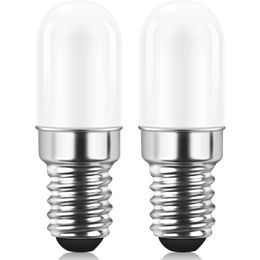 E14-LED-Glühbirne für Kühlschrank, 2 w entspricht 15 w, warmweiß 3000 k, Glühbirne für Kühlschrank, Salzlampe, Nähmaschine, nicht dimmbar, 2 Stück