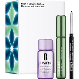 Clinique Make-up Augen High Drama In A Wink High Impact High-Fi™ Full Volume Mascara intensives Schwarz 10 ml + Quickliner™ Intensives Schwarz 0,14 g + Take The Day Off™ Makeup Entferner 30 ml