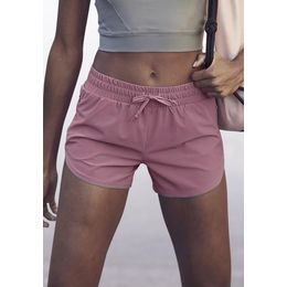 active by Lascana LASCANA ACTIVE Shorts pink Gr. 32/34 für Damen. Mit Reißverschluss, Bindeband. Bequem