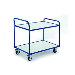 ROLLCART ESD-Tischwagen mit 2 Etagen, 790 x 490 mm, Tragkraft 250 kg