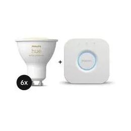 Philips Hue White Ambiance GU10 LED Lampe 400lm - 6er-Set + Bridge