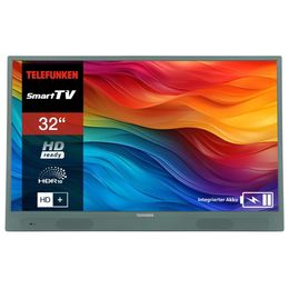 Telefunken 32 Zoll Fernseher tragbar mit Akku (HD Smart TV, Triple-Tuner, 6 Monate HD+ inkl.) grün