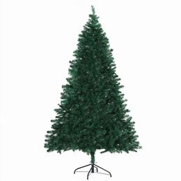 HOMCOM Weihnachtsbaum Tannenbaum Christbaum 1000 Äste Fichte PVC Grün Ø102 x H180 cm