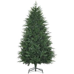 HOMCOM 180 cm Weihnachtsbaum Künstlich Naturgetreu Dichte Zweige Kunsttanne Tannenbaum mit 4030 Astspitzen