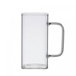 Latte-Macchiato-Glas Square 2er Set Henkelglas Cocktail 350 ml Heißgetränke Kaffeeglas