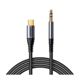 Stereo-Audiokabel AUX 3,5 mm Miniklinke – USB-C für Telefon 1,2 m schwarz