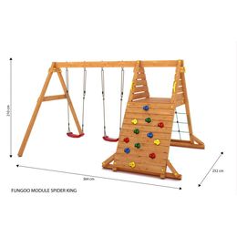 Fungoo Spielturm Klettergerüst SPIDER KING mit Schaukel