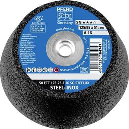 Pferd 63418402 Schleiftopf 50 ETT 125-25 A 16 SG STEELOX/M14 125 mm 2 St.