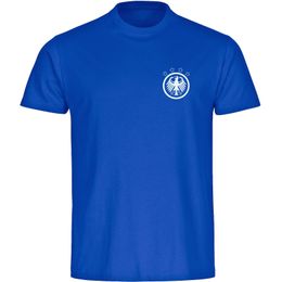 multifanshop® Herren T-Shirt - Deutschland - Adler Retro - Druck weiß