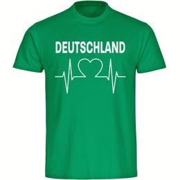 multifanshop Kinder T-Shirt - Deutschland - Herzschlag - Druck weiß - Kind