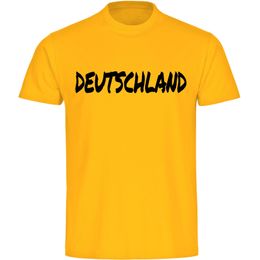 multifanshop® Herren T-Shirt - Deutschland - Textmarker - Druck schwarz