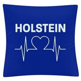 multifanshop® Kissenbezug - Holstein - Herzschlag - Druck weiß