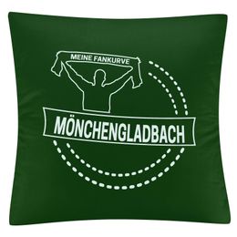 multifanshop® Kissenbezug - Mönchengladbach - Meine Fankurve - Druck weiß