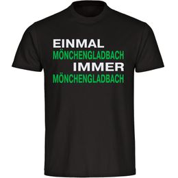 multifanshop® Kinder T-Shirt - Mönchengladbach - Einmal Immer - Druck grün