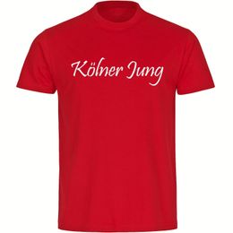 multifanshop Kinder T-Shirt - Köln - Kölner Jung - Druck weiß - Kind