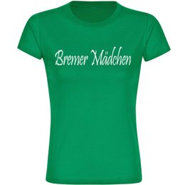 multifanshop Kinder T-Shirt - Bremen - Bremer Mädchen - Druck weiß - Kind