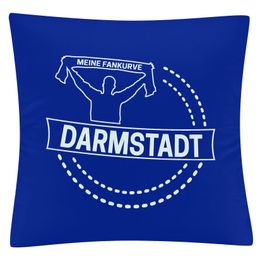 multifanshop® Kissenbezug - Darmstadt - Meine Fankurve - Druck weiß