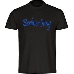 multifanshop® Herren T-Shirt - Berlin blau - Berliner Jung - Druck blau