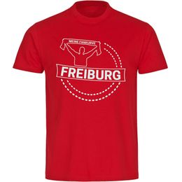 multifanshop® Herren T-Shirt - Freiburg - Meine Fankurve - Druck weiß